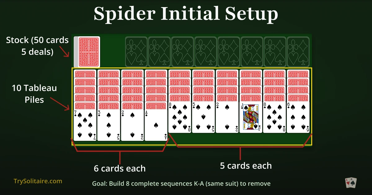 Spider Solitaire Gratis Online | Speel 1, 2 & 4 Kleur
